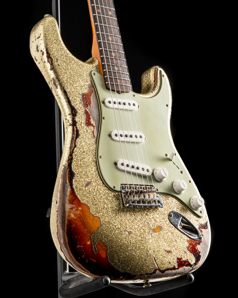 Fender Custom Shop '61 Strat Super Heavy Relic Gold Sparkle over 3-Col