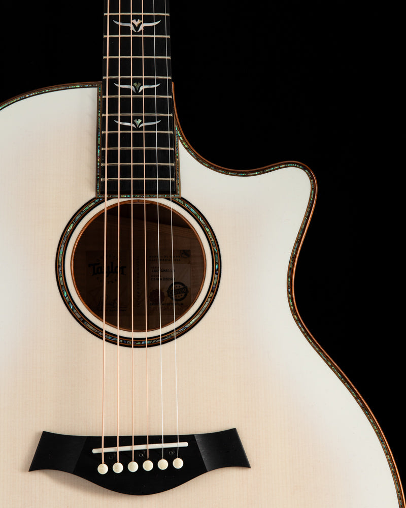 Taylor Custom Grand Auditorium C14ce Figured Maple Whitepearl Burst