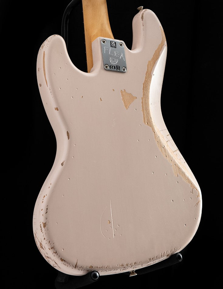 Fender Flea Jazz Bass Roadworn Faded Shell Pink