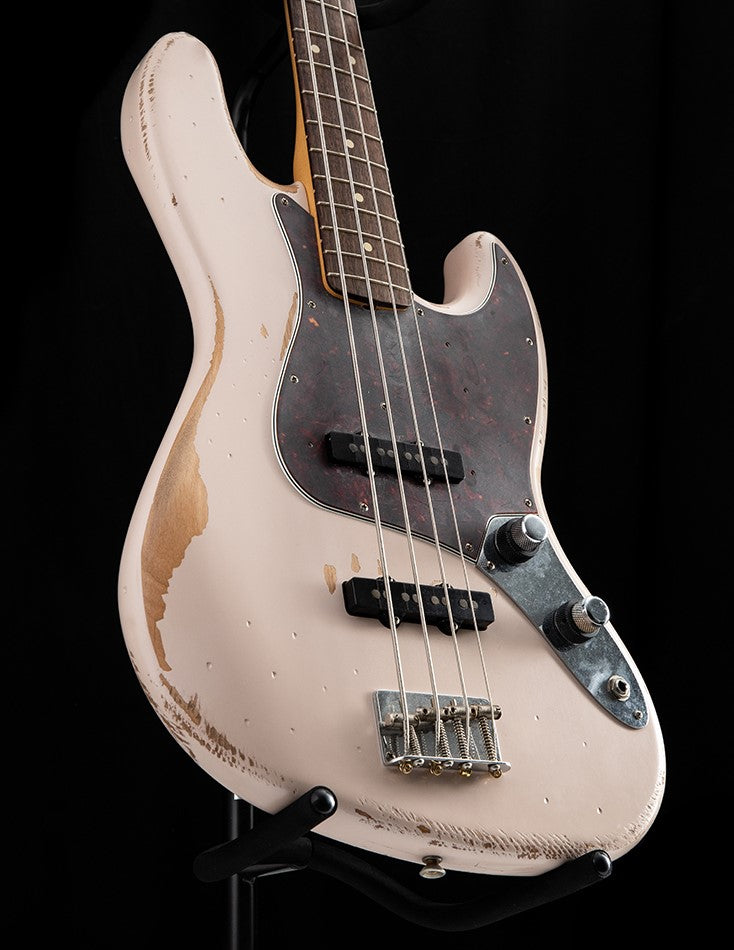 Fender Flea Jazz Bass Roadworn Faded Shell Pink